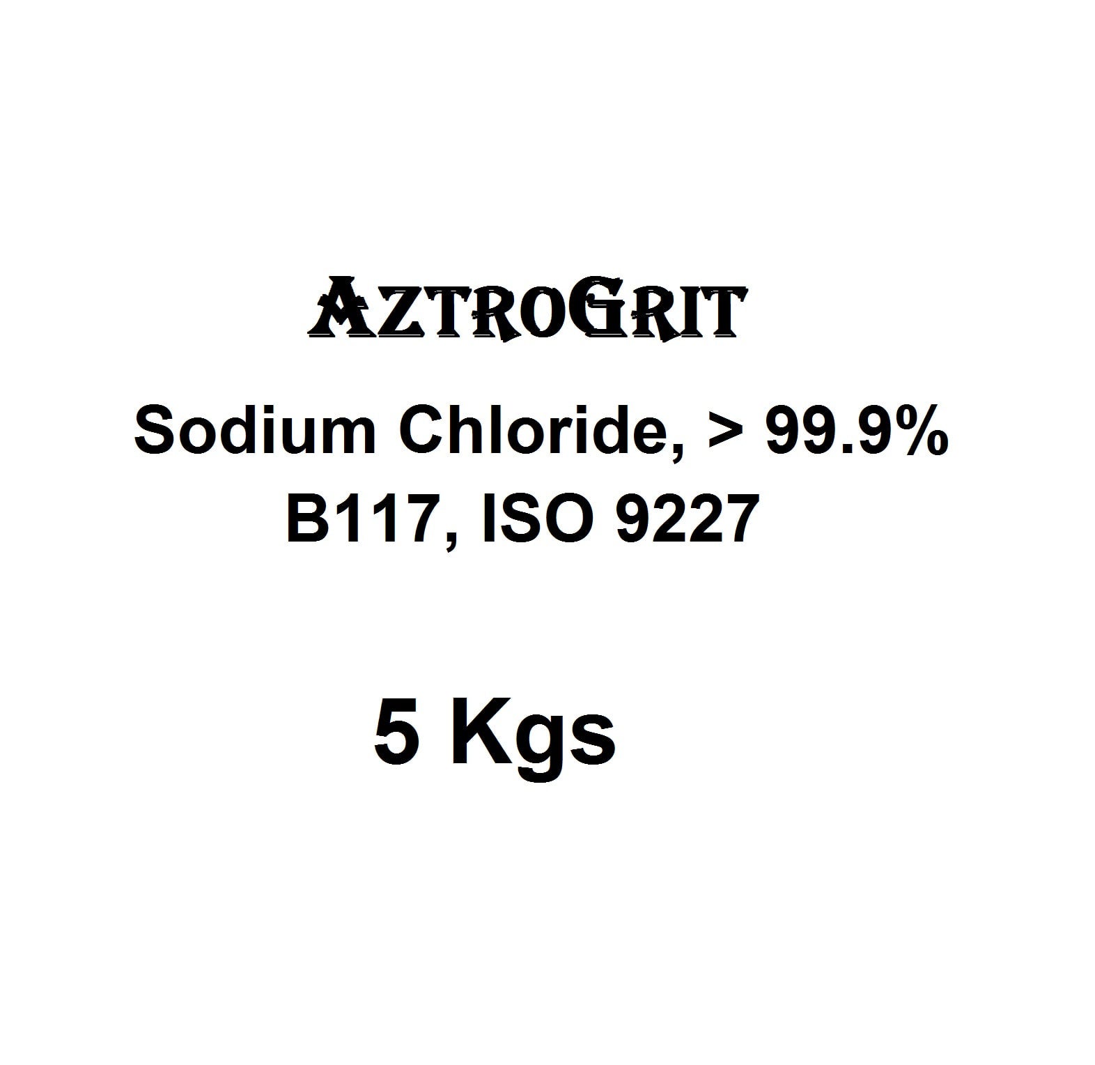 AztroGrit Sodium Chloride ≥99.97%, ASTM B117, ISO 9227 for Corrosion ...