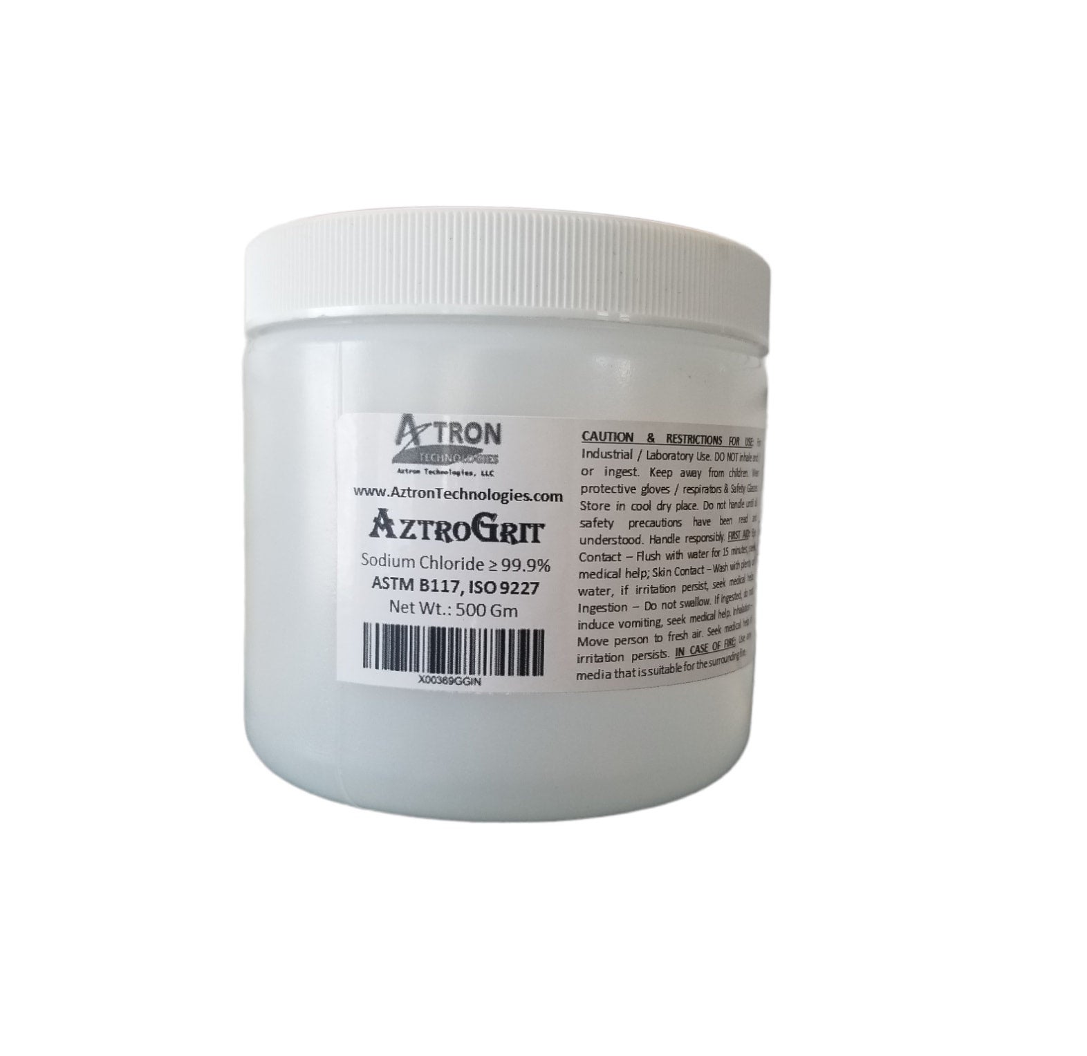 AztroGrit Sodium Chloride ≥99.97%, ASTM B117, ISO 9227 for Corrosion ...